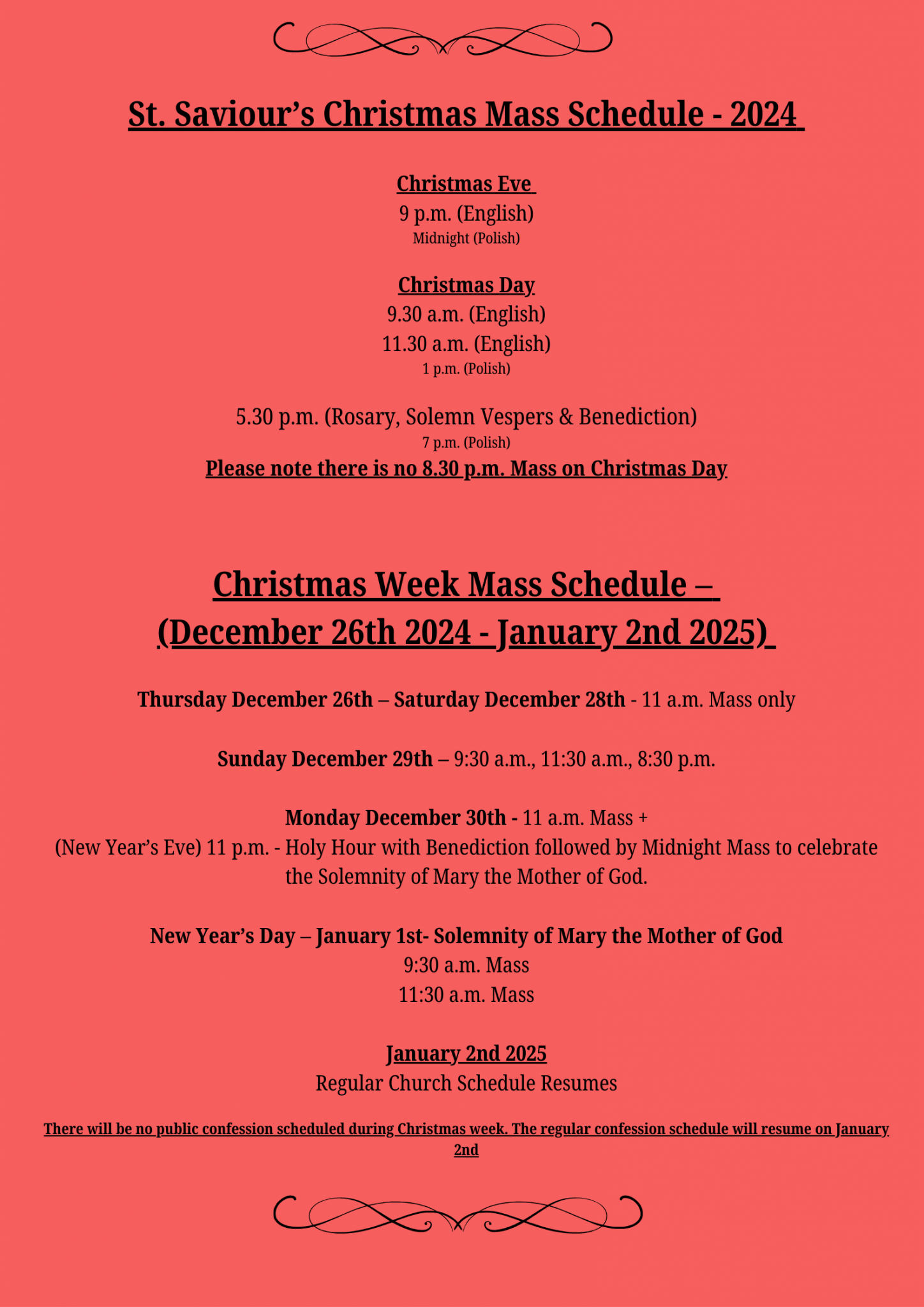 St Saviours Mass Times Christmas Day And Christmas Week 2024 Saint Saviours Church